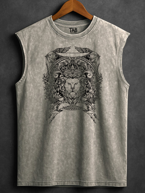 PRINTED * ACID WASH SLEEVELESS VEST – The Apparel Box